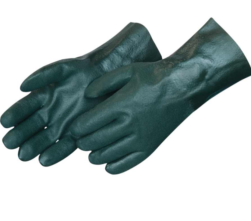 Liberty, Sandy Finish Green PVC Glove: LI-2733 - Safety Vibe Inc.